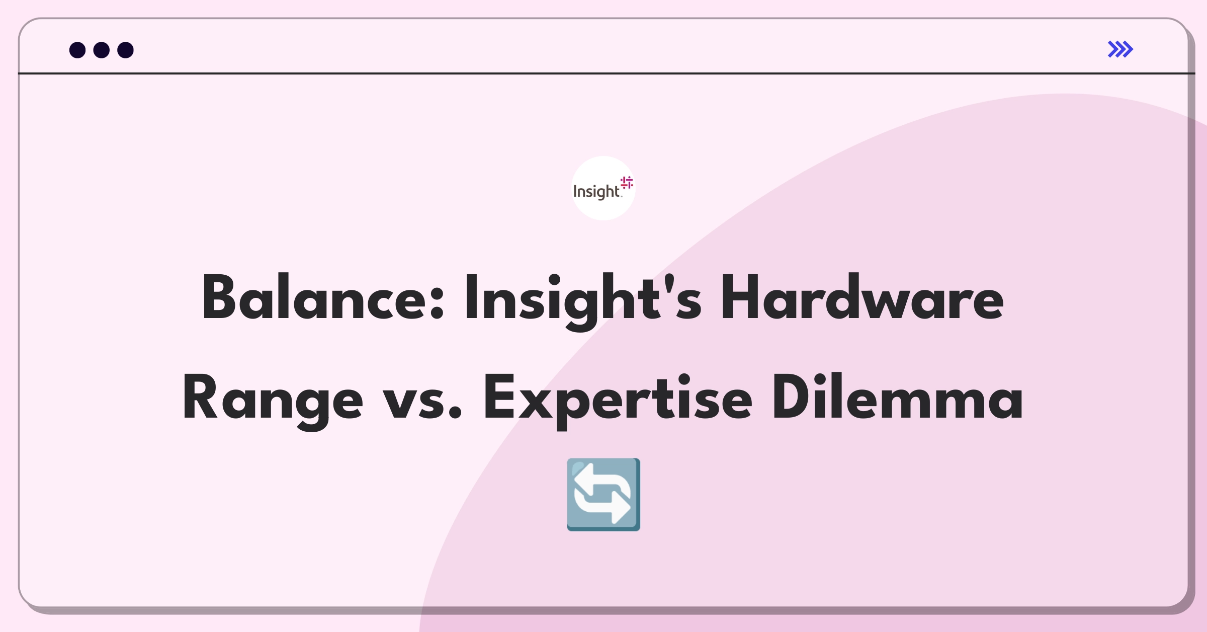 Insight Enterprises Hardware Range vs Expertise | Trade-Off Case ...