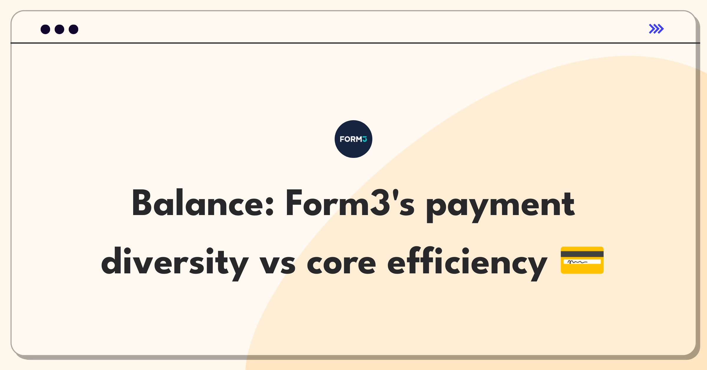 Form3 Payment Methods vs Performance | Trade-Off Interview - NextSprints