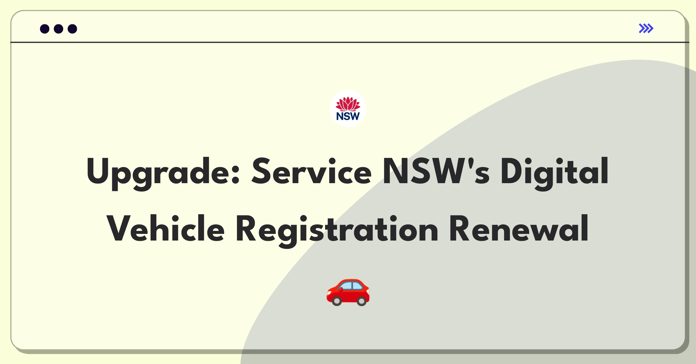 Service NSW Registration Renewal | Product Improvement Case - NextSprints