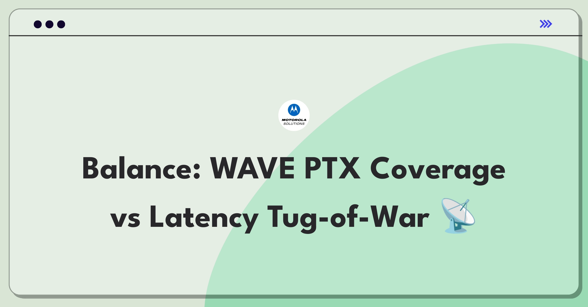 Motorola WAVE PTX Coverage vs Latency | Product Trade-Off - NextSprints