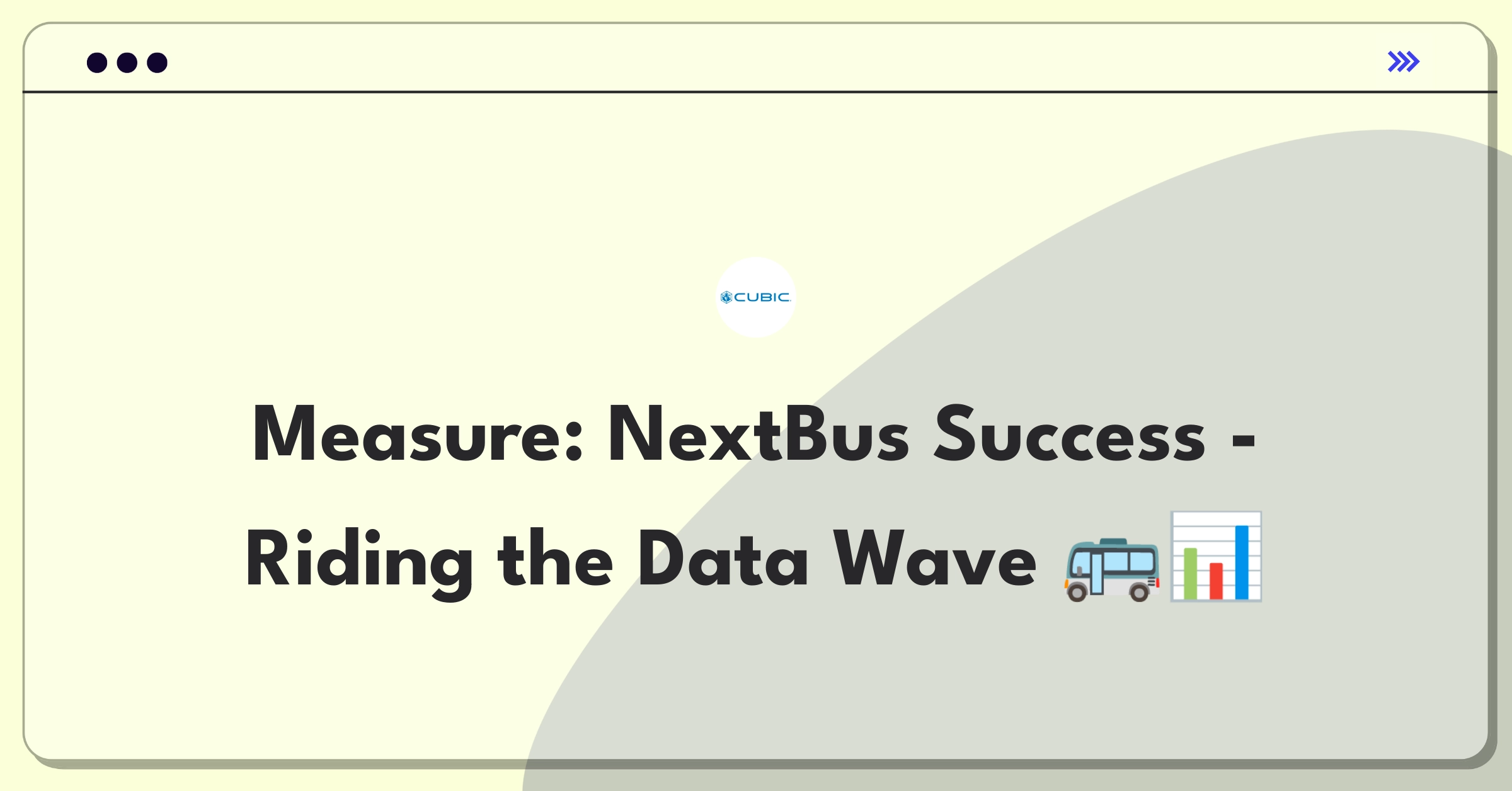 Cubic NextBus Success Metrics | Analytics Product Interview - NextSprints
