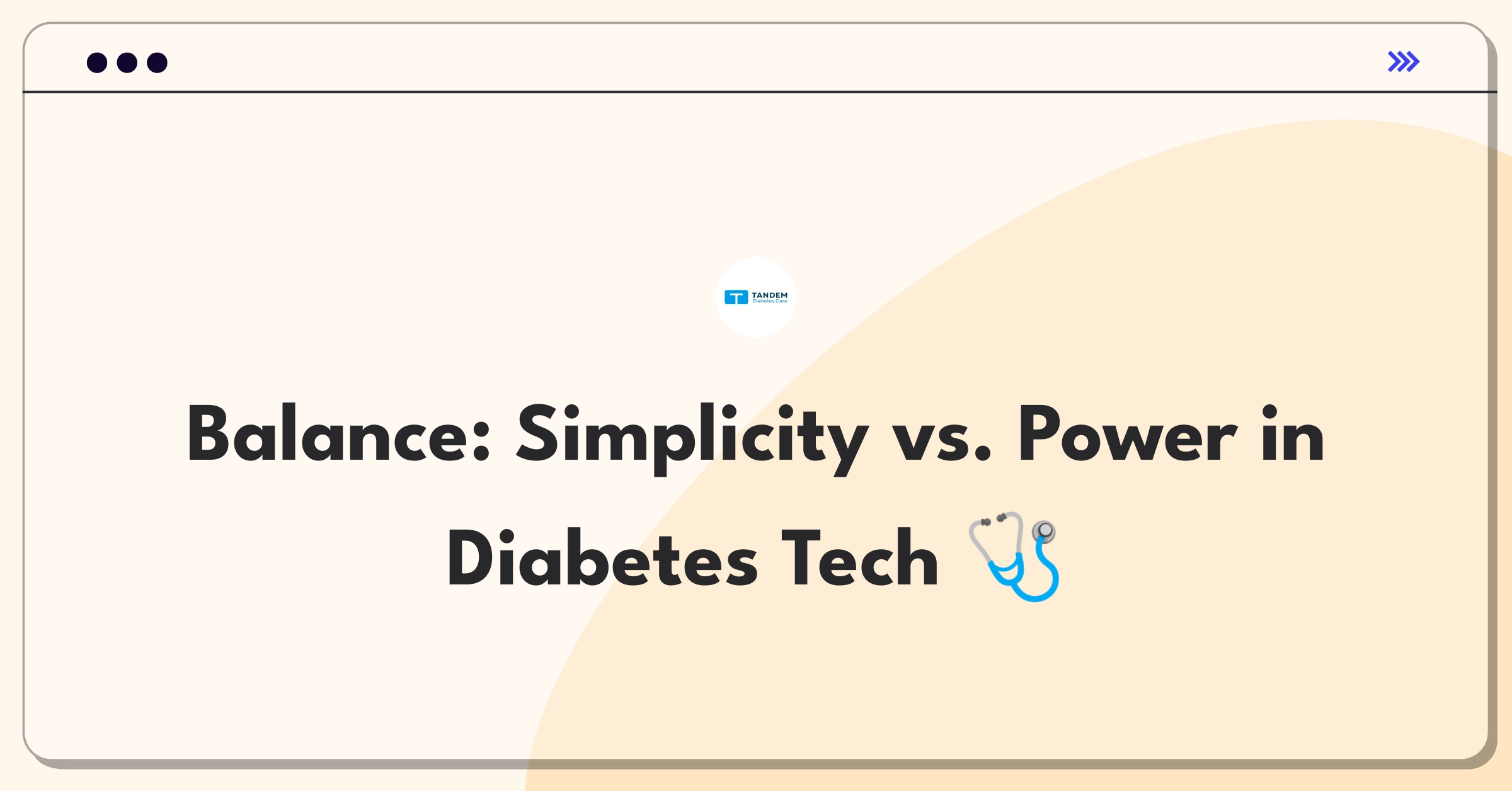 Tandem Diabetes Care Interface Tradeoff | Product Strategy Case ...