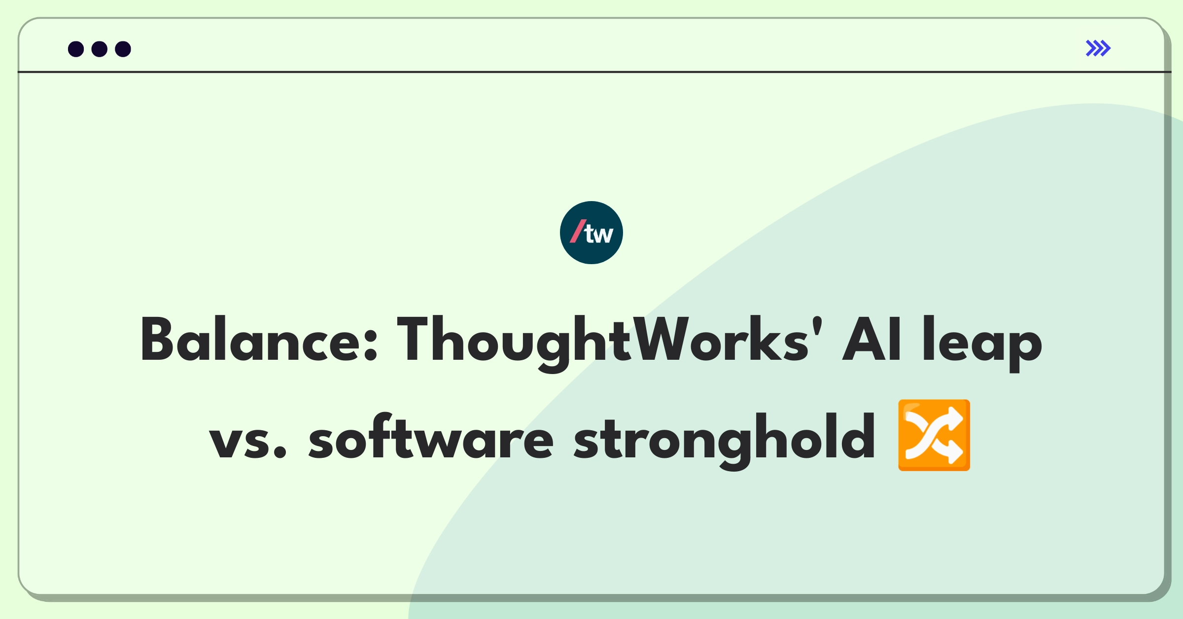 ThoughtWorks AI vs Core Services | Product Trade-Off Case - NextSprints