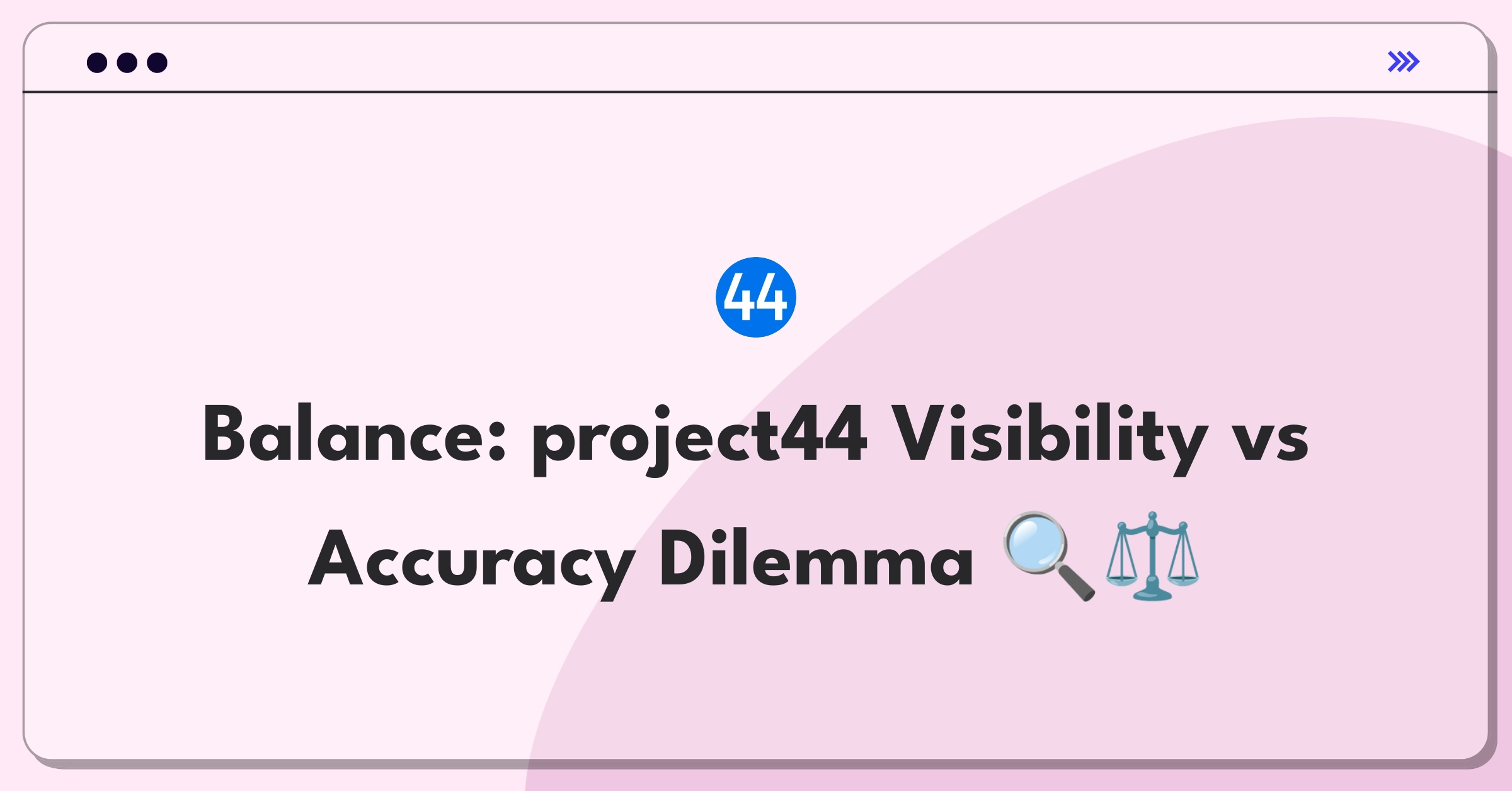 project44 Visibility vs Accuracy | Product Trade-Off Interview - NextSprints
