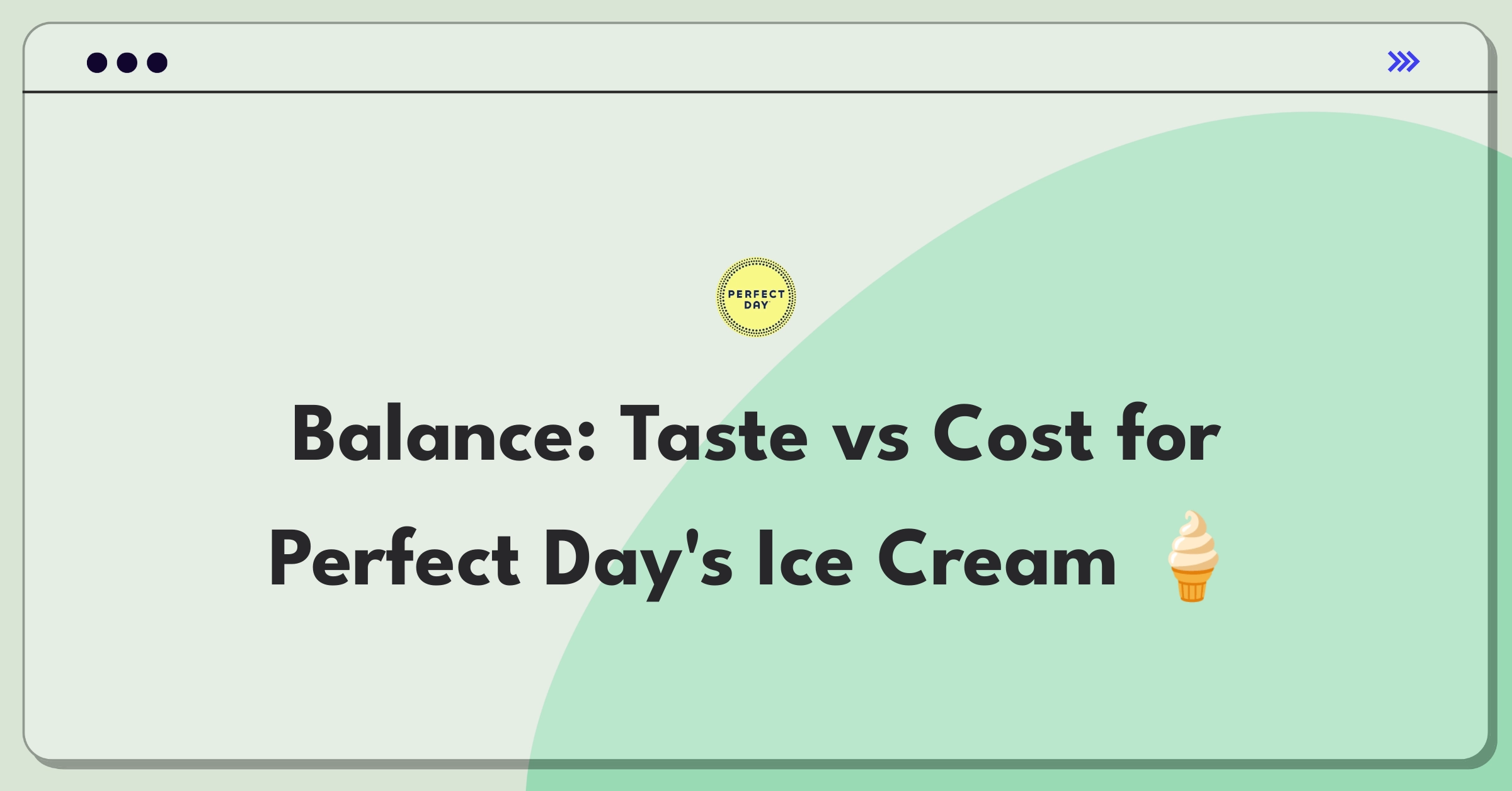 Perfect Day Ice Cream Taste vs Cost | Product Trade-Off Case - NextSprints