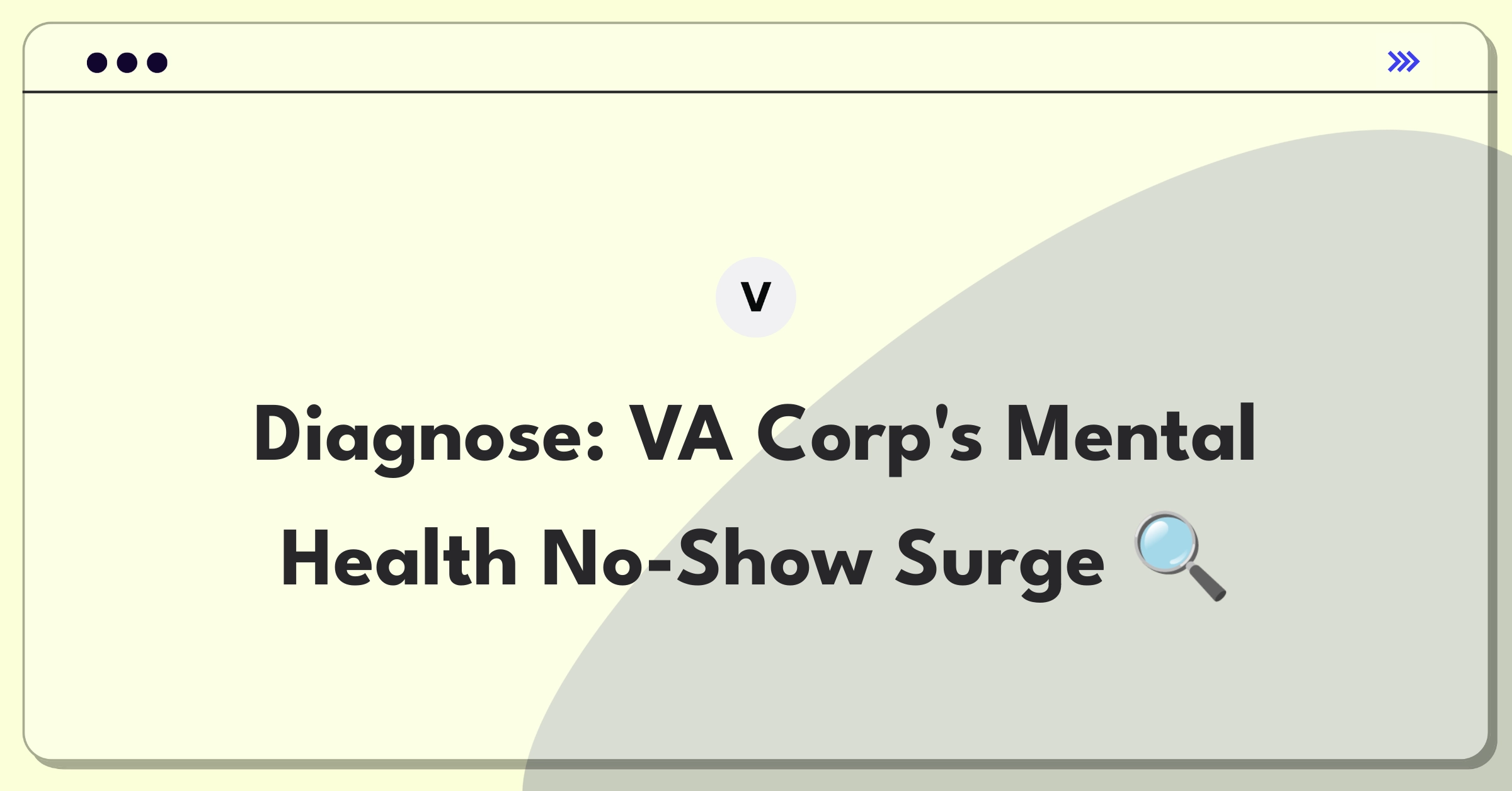 VA Corp Mental Health No-Shows | RCA Product Interview - NextSprints