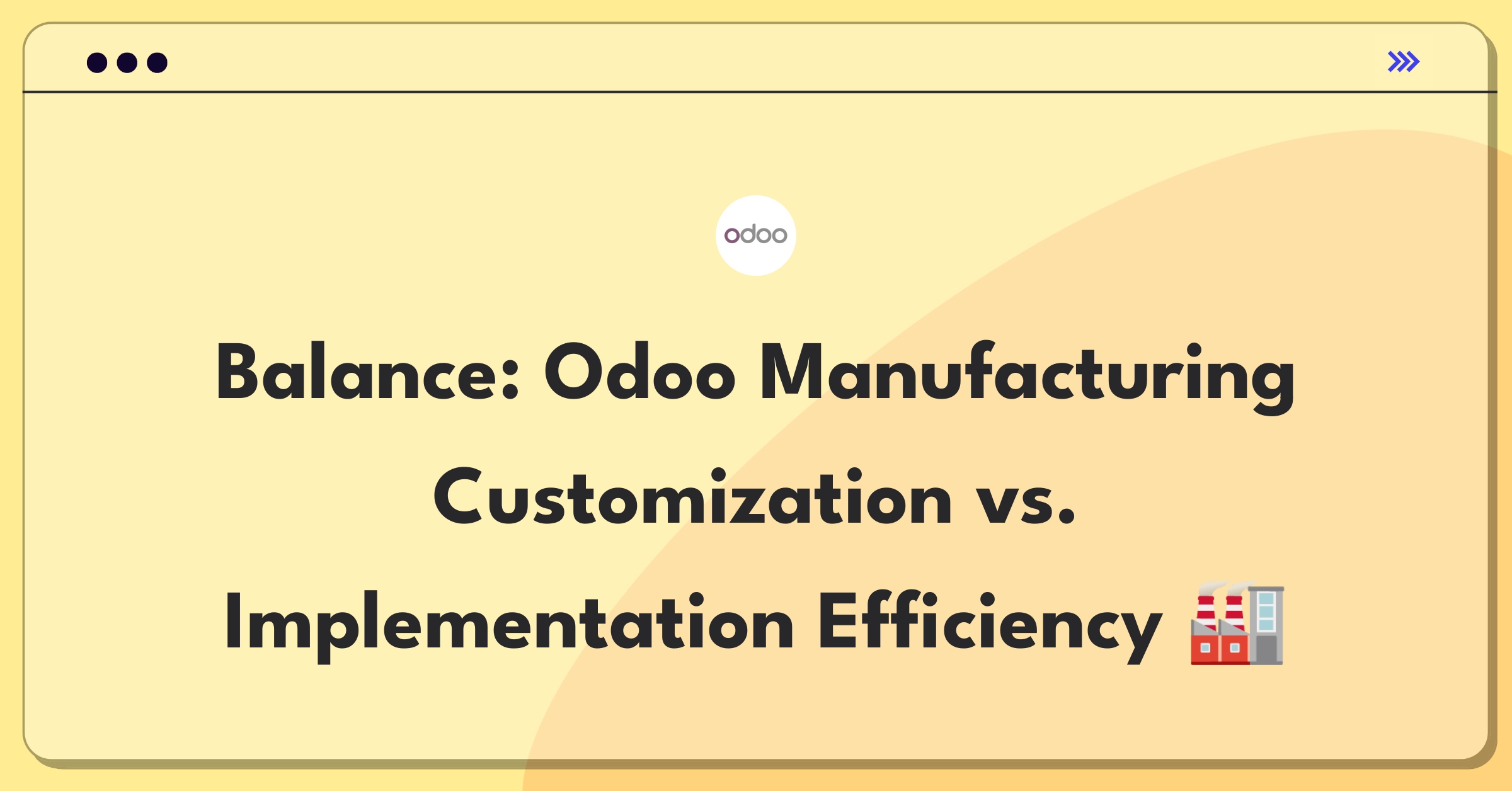 Odoo Manufacturing Customization | Product Trade-Off Interview ...