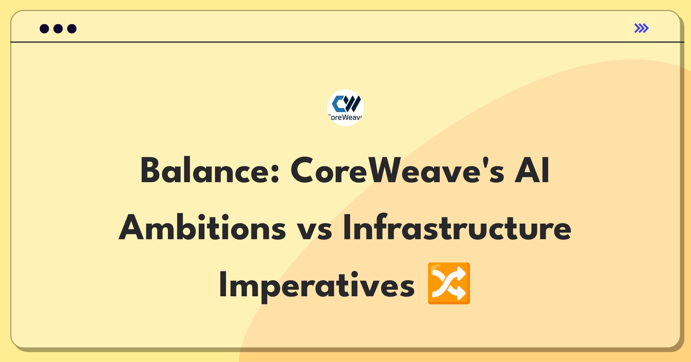 CoreWeave AI vs Infrastructure | Product Trade-Off Interview - NextSprints