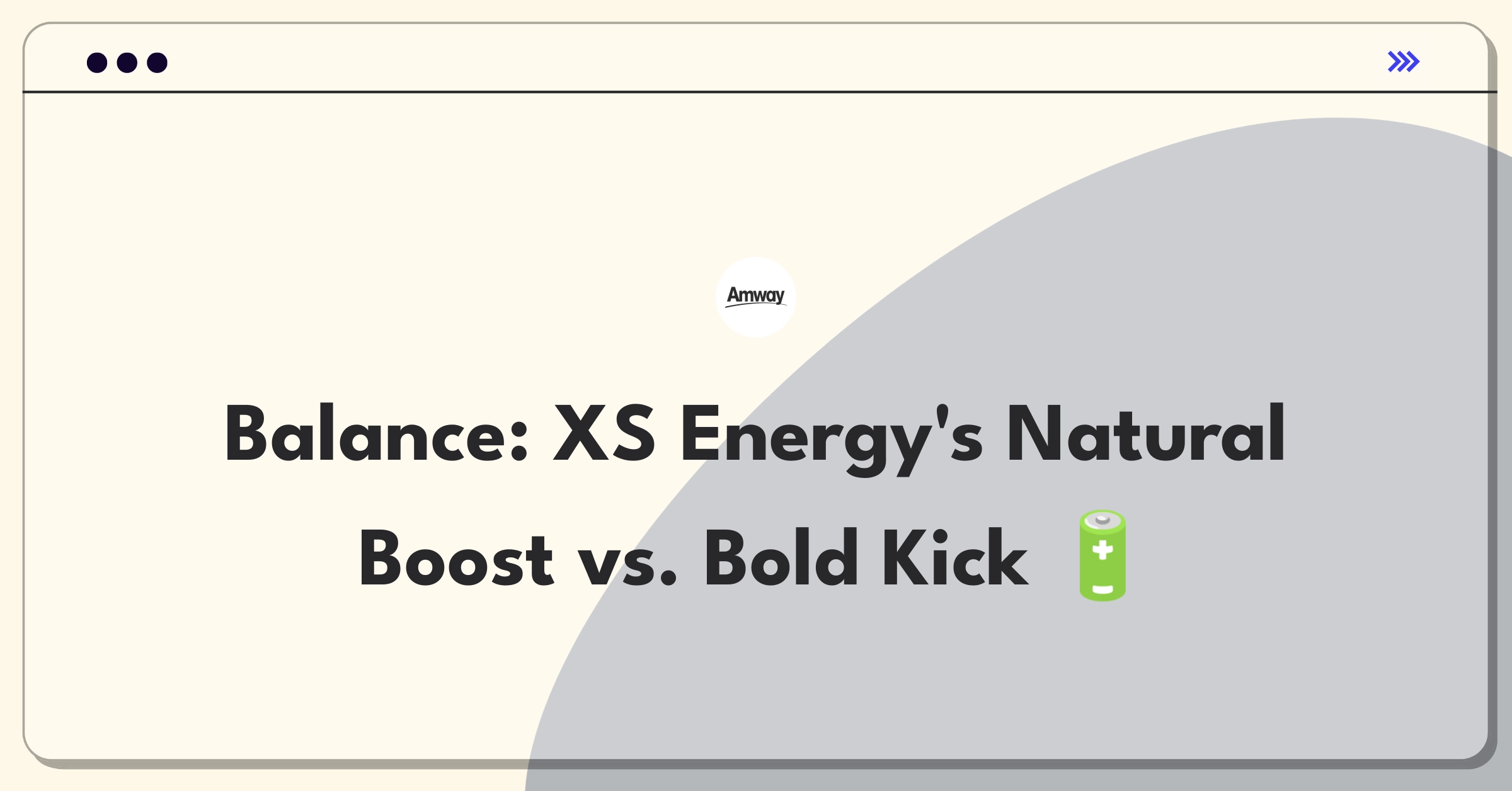 Amway XS Energy Drink Strategy | Product Tradeoff Interview - NextSprints